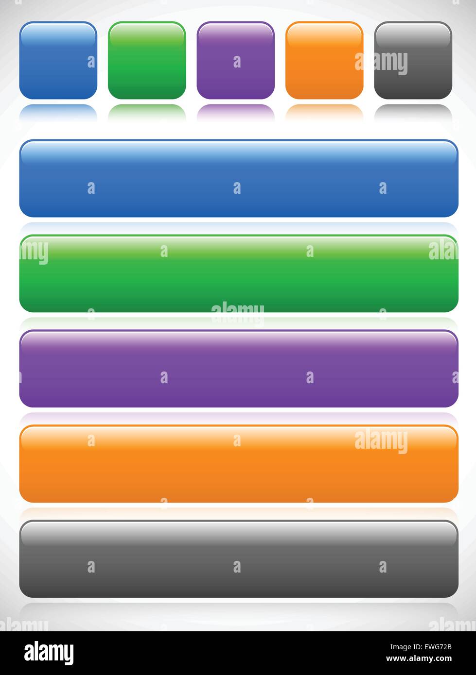 Set of button, banner backgrounds w/ empty space for print or web design. Square and rectangle ...