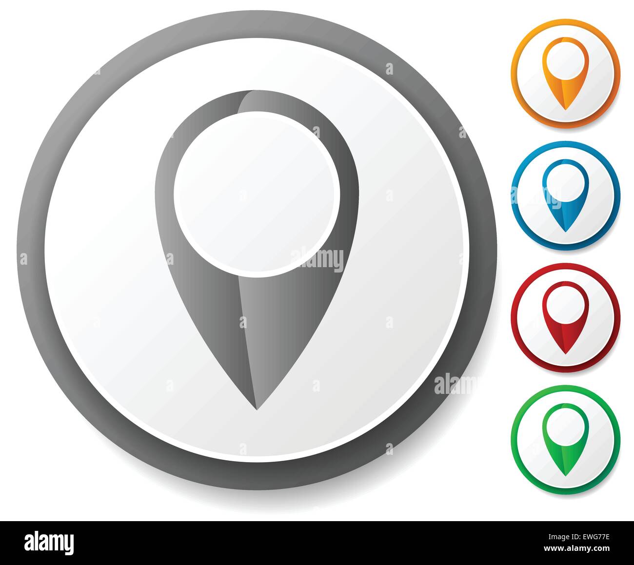 Map marker / map pin icon set. Location, destination, travel concepts ...