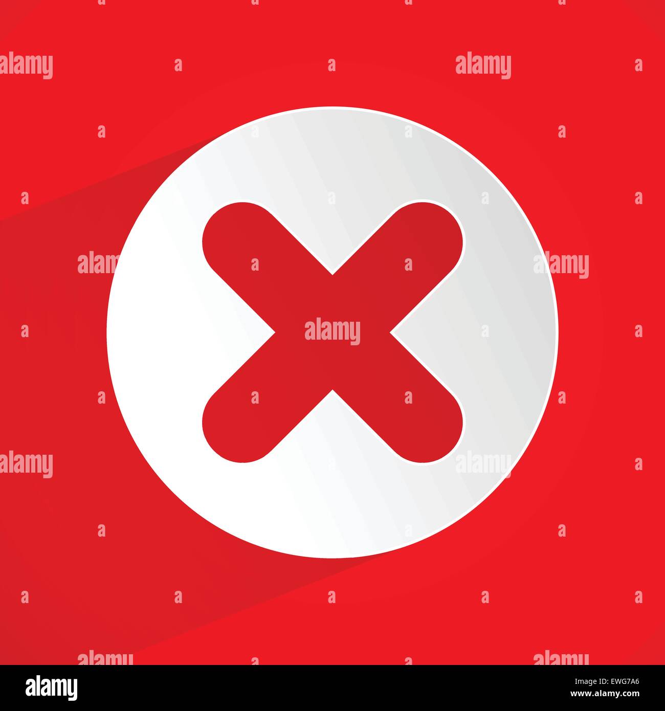 Red cross vector. Delete, remove, quit icon Stock Vector Image & Art - Alamy