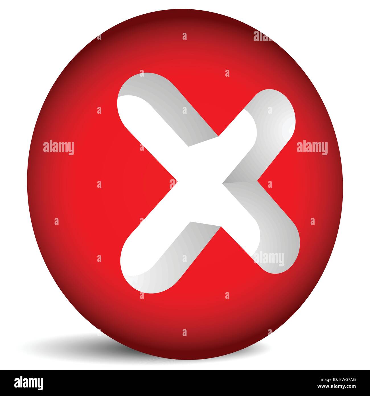 Red cross vector. Delete, remove, quit icon Stock Vector Image & Art ...
