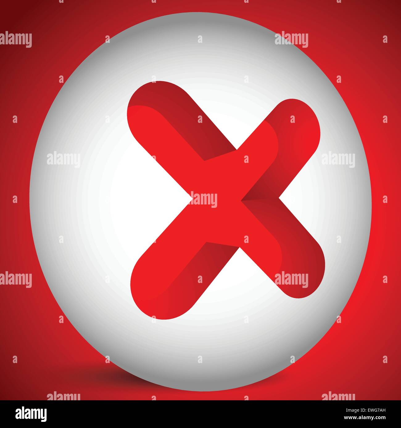 Red cross vector. Delete, remove, quit icon Stock Vector Image & Art - Alamy