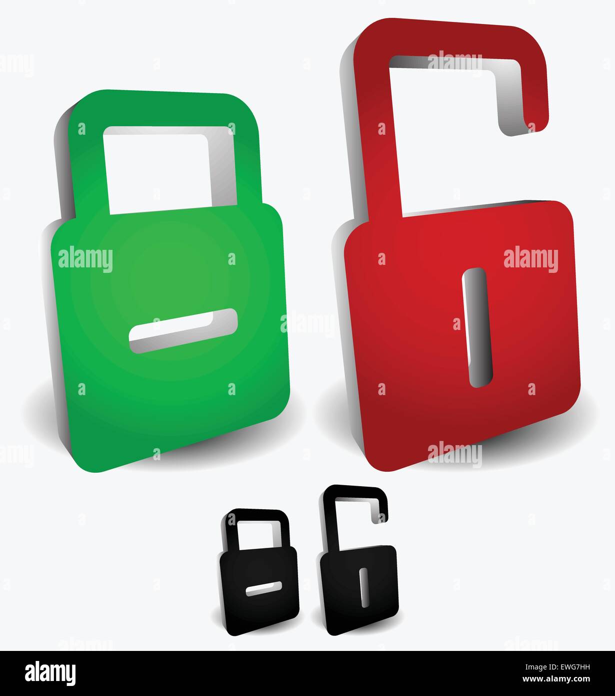 Padlock - lock concept graphics. Editable vector illustration, eps 10 ...