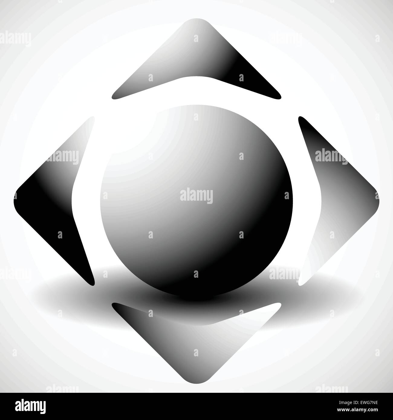 Template of remote controller control buttons with 4-way arrows ...