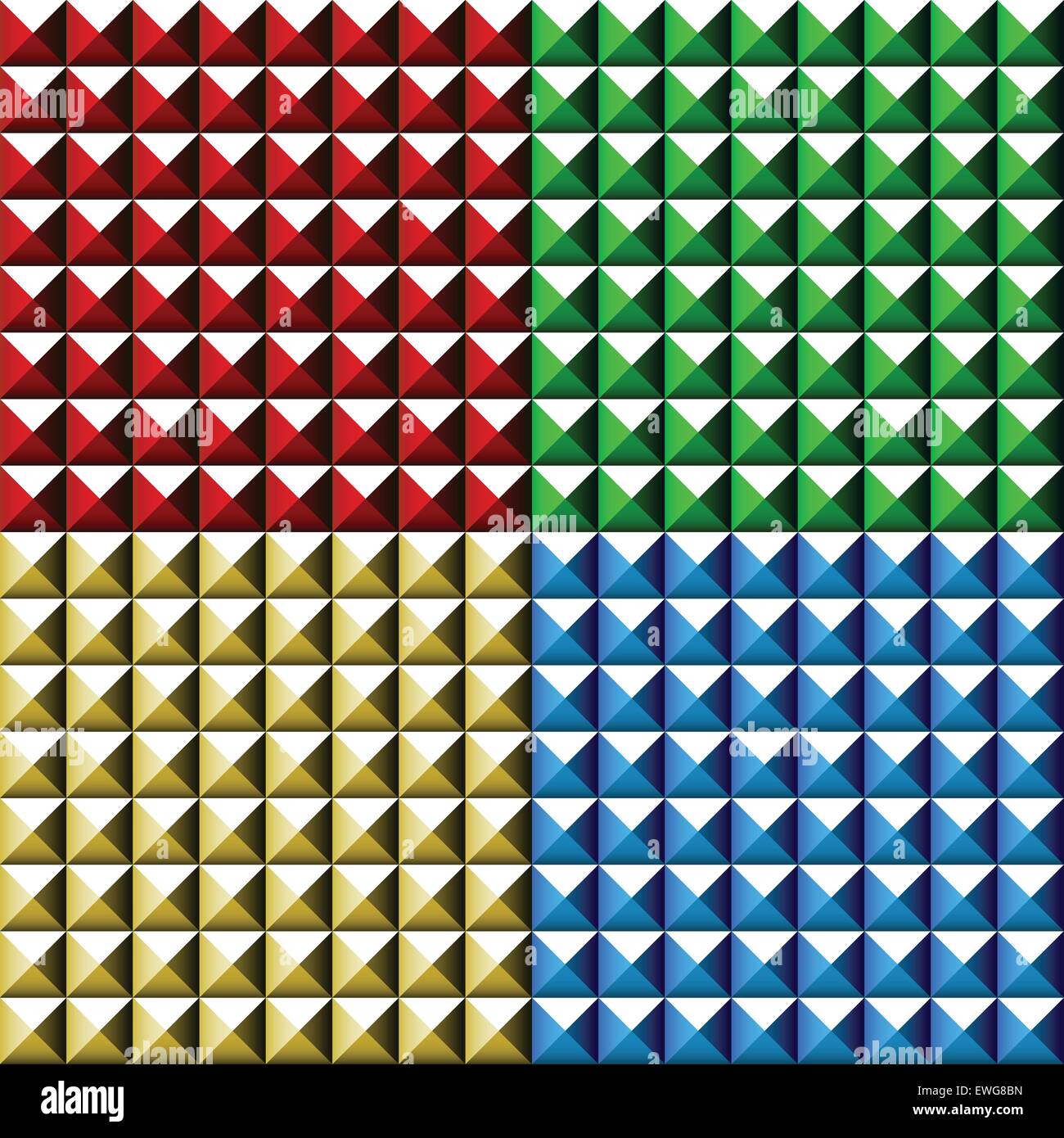 Studded, pointed background, seamless pattern in 4 colors Stock Vector ...