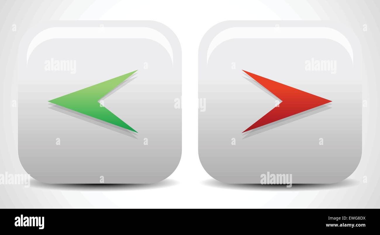 Left and right arrow icons, buttons. Vector Stock Vector Image & Art ...