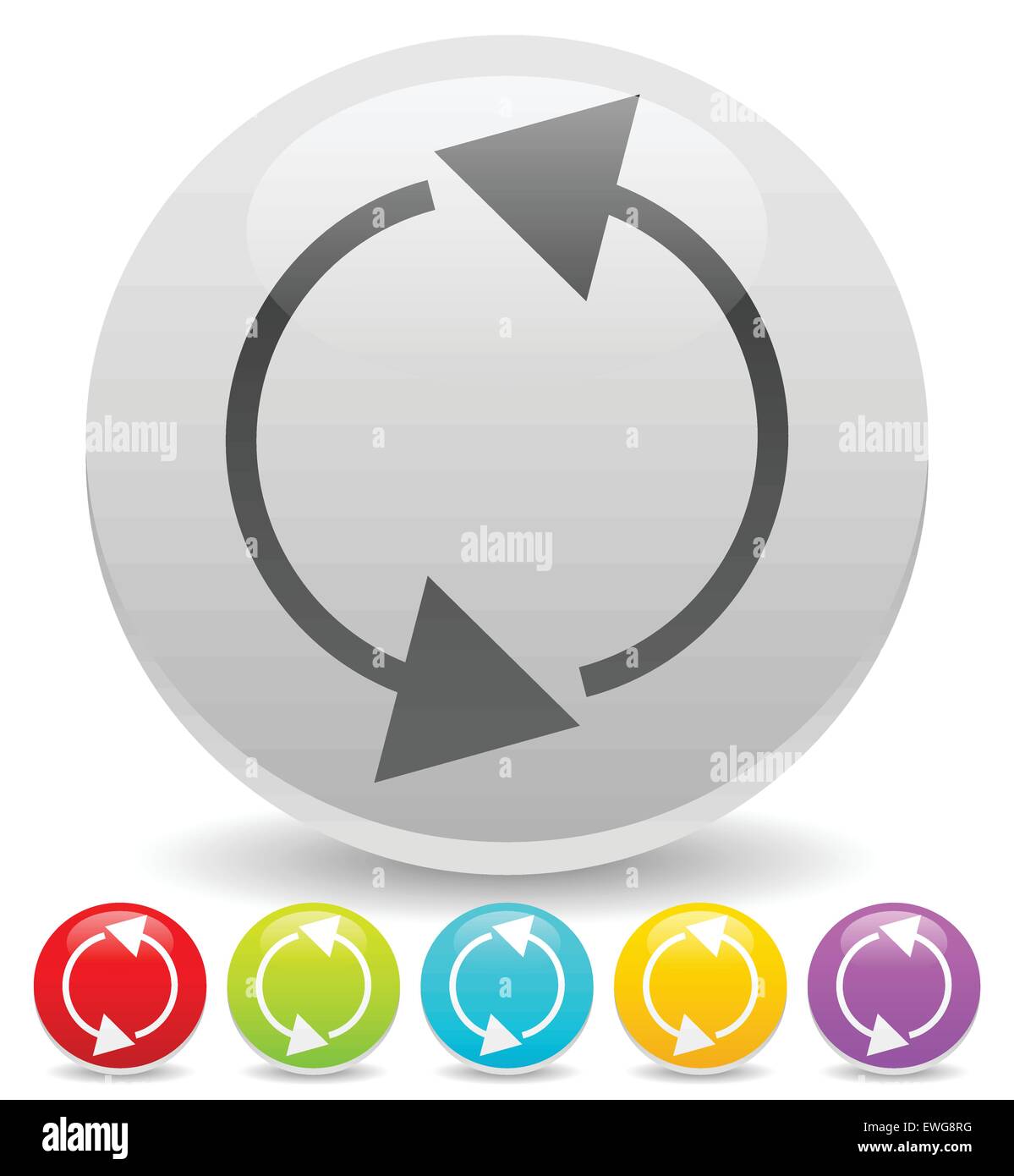 Arrow element for circulation, loop, restart concepts, vector Stock ...