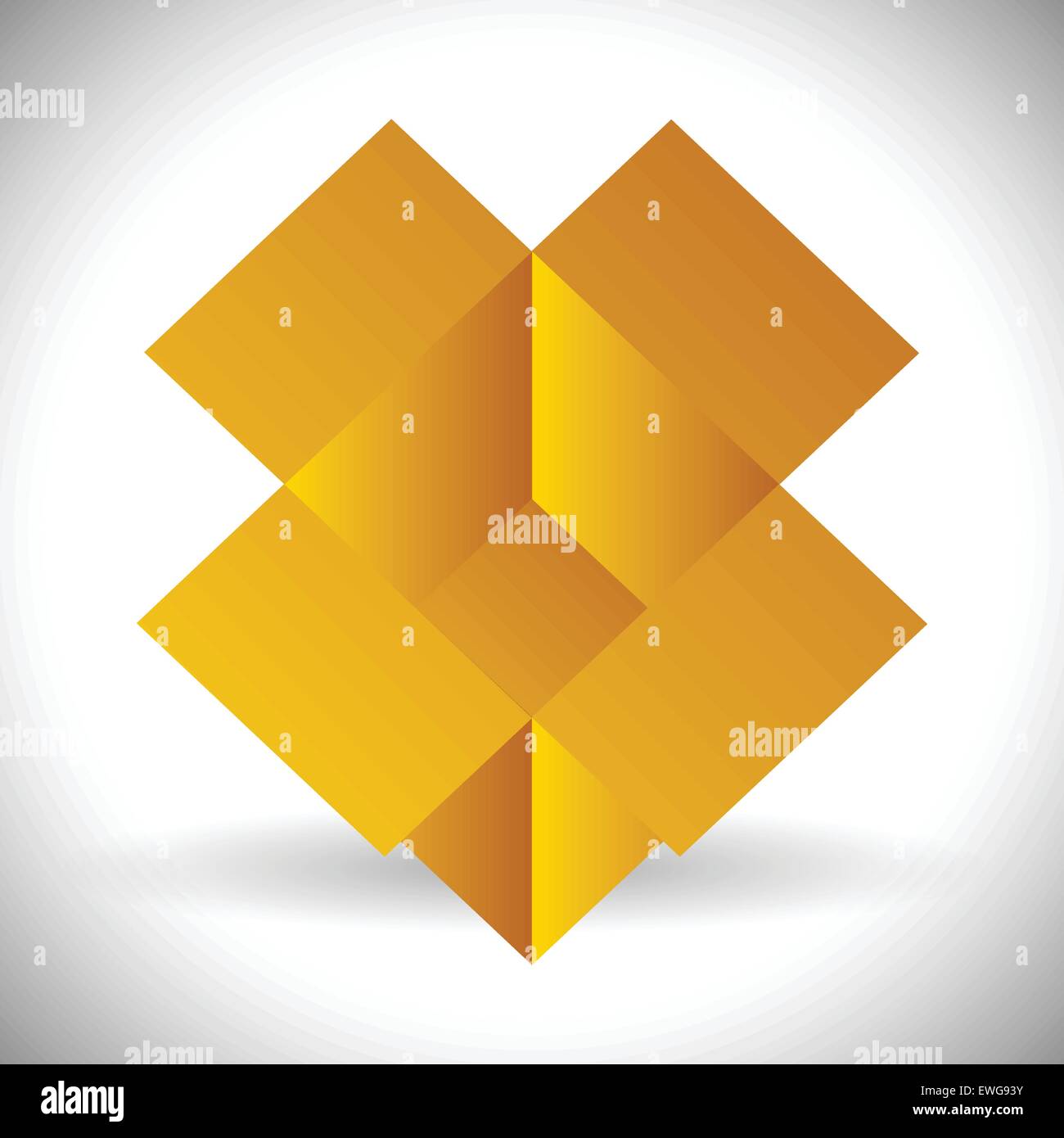 Empty cardboard box on white. Brown, blank box. isometric vector Stock ...