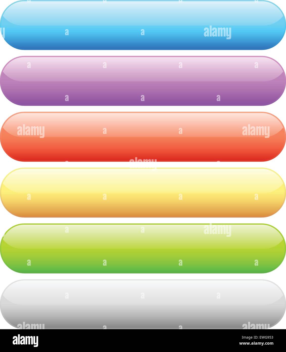 Colorful, empty rounded button, banner backgrounds with blank space ...