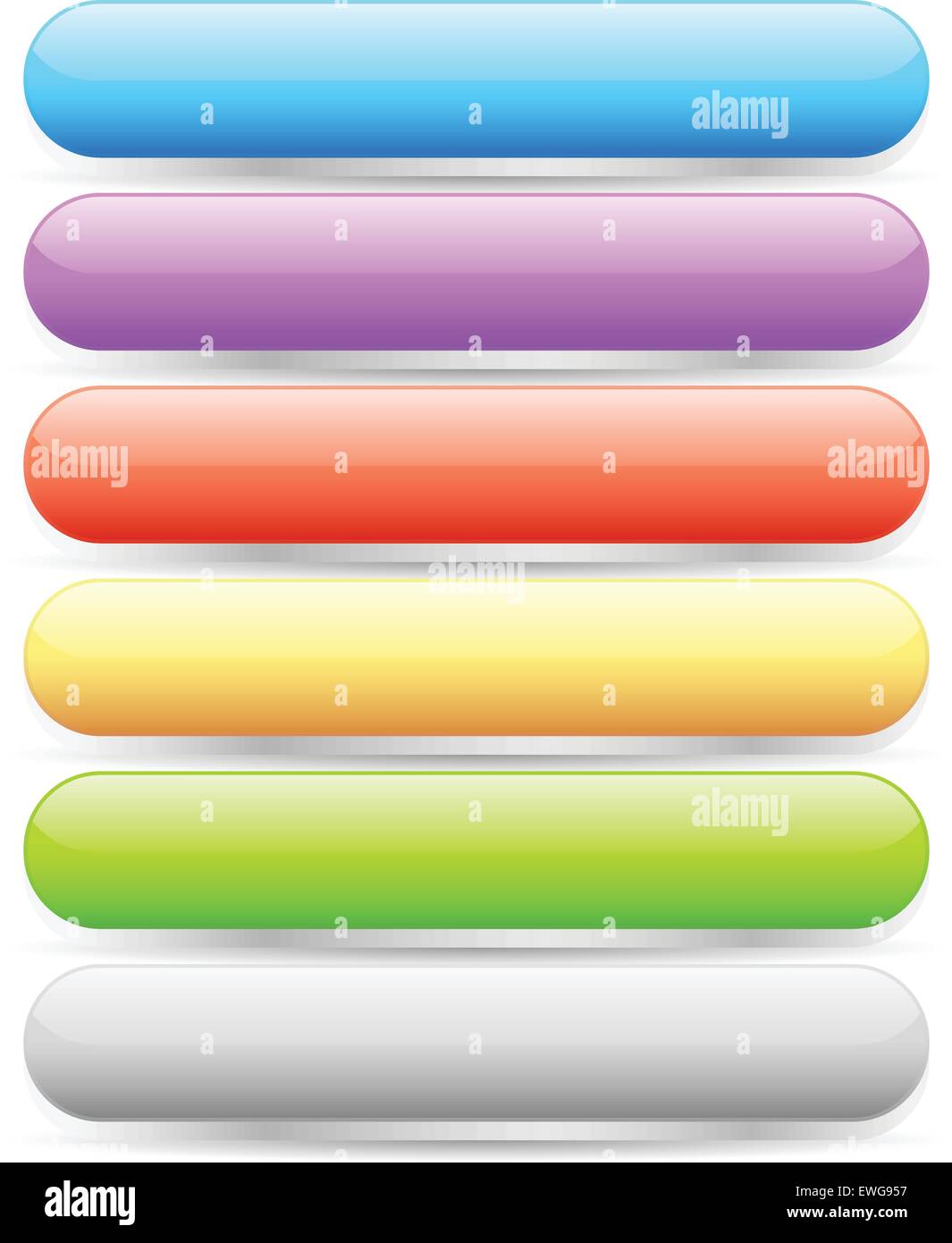 Colorful, empty rounded button, banner backgrounds with blank space ...
