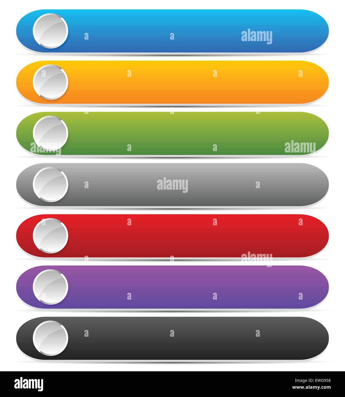 Set of bright, colorful button or banner, tag, label backgrounds with ...