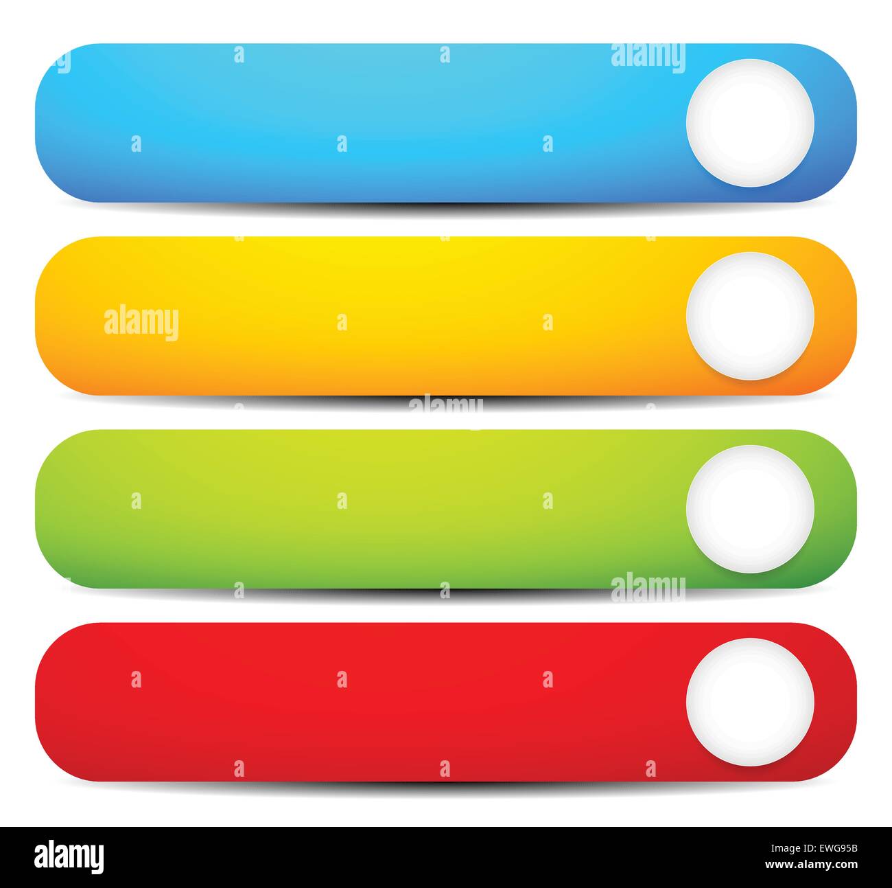 Set of colorful long, horizontal button, banner backgrounds with ...