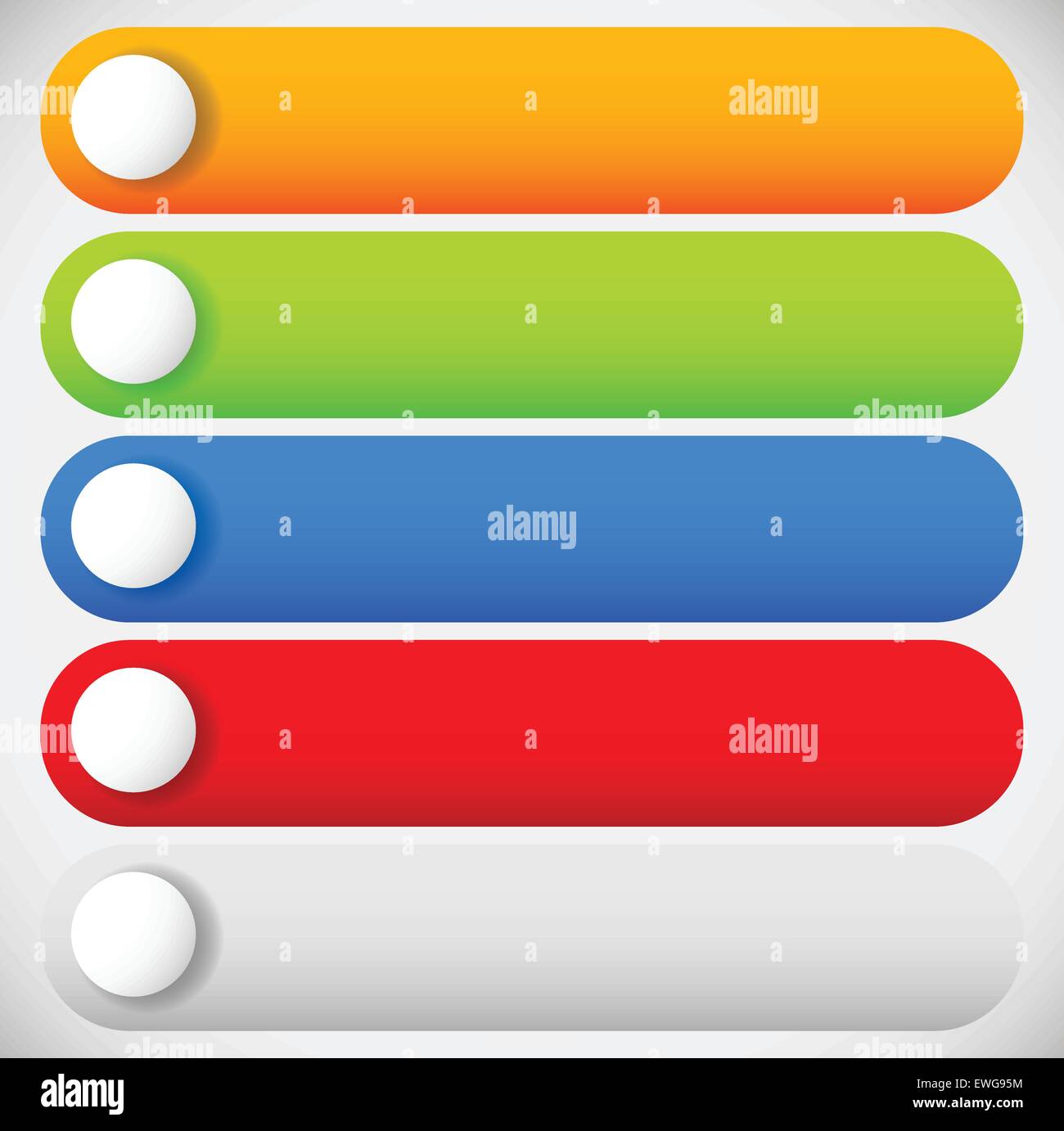 Empty long buttons with circles. 5 colors Stock Vector Image & Art - Alamy