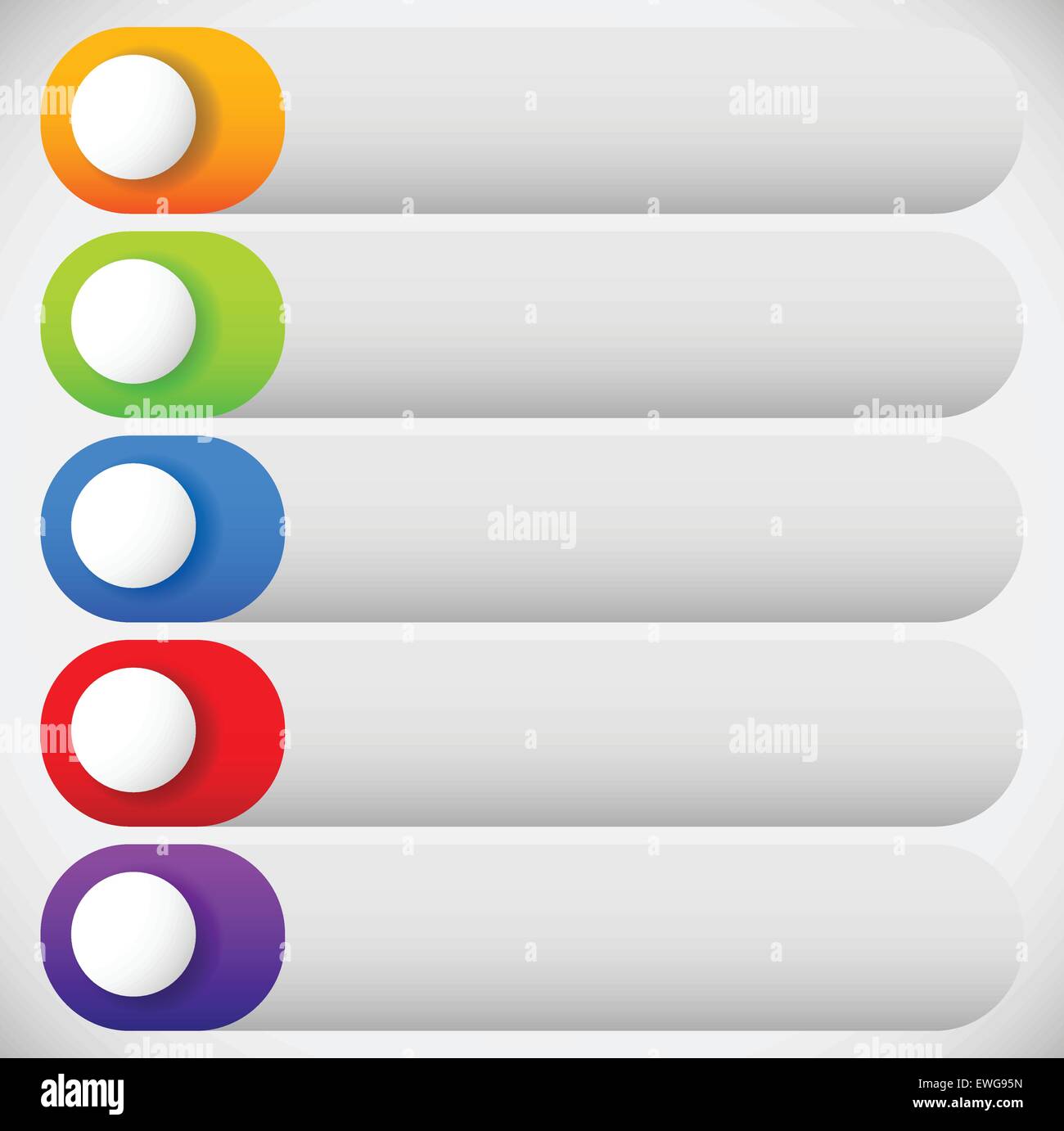 Empty long buttons with circles. 5 colors Stock Vector Image & Art - Alamy