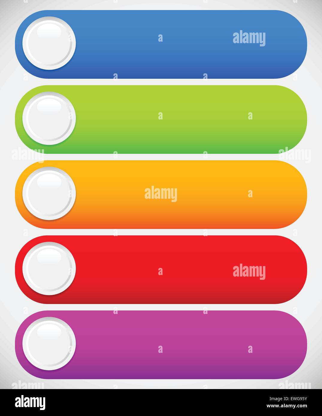 Set of colorful button, banner backgrounds, bars with circles. Editable ...