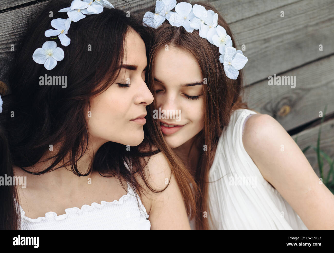 Two beautiful girl Stock Photo - Alamy