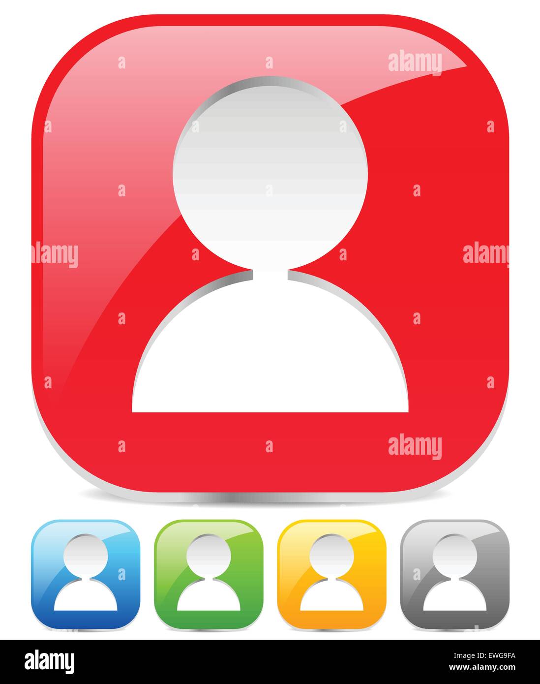 Character, user icon with various colors included Stock Vector Image ...