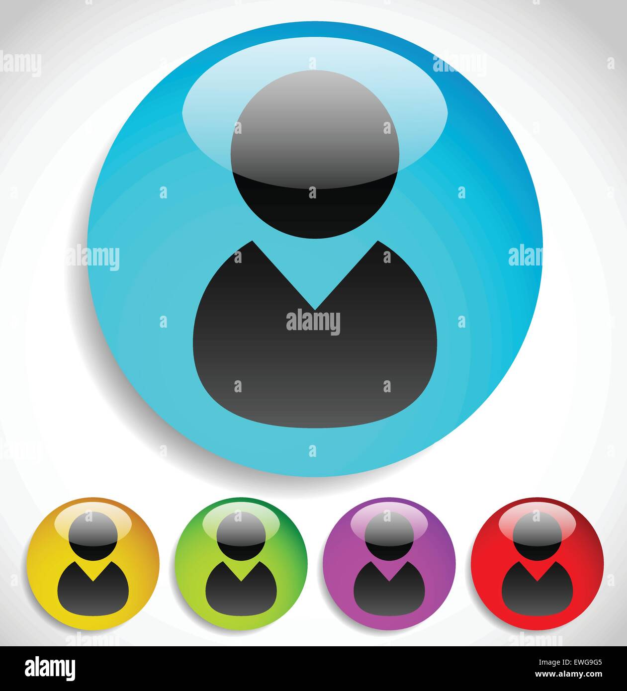 Character, user icon with various colors included Stock Vector Image ...