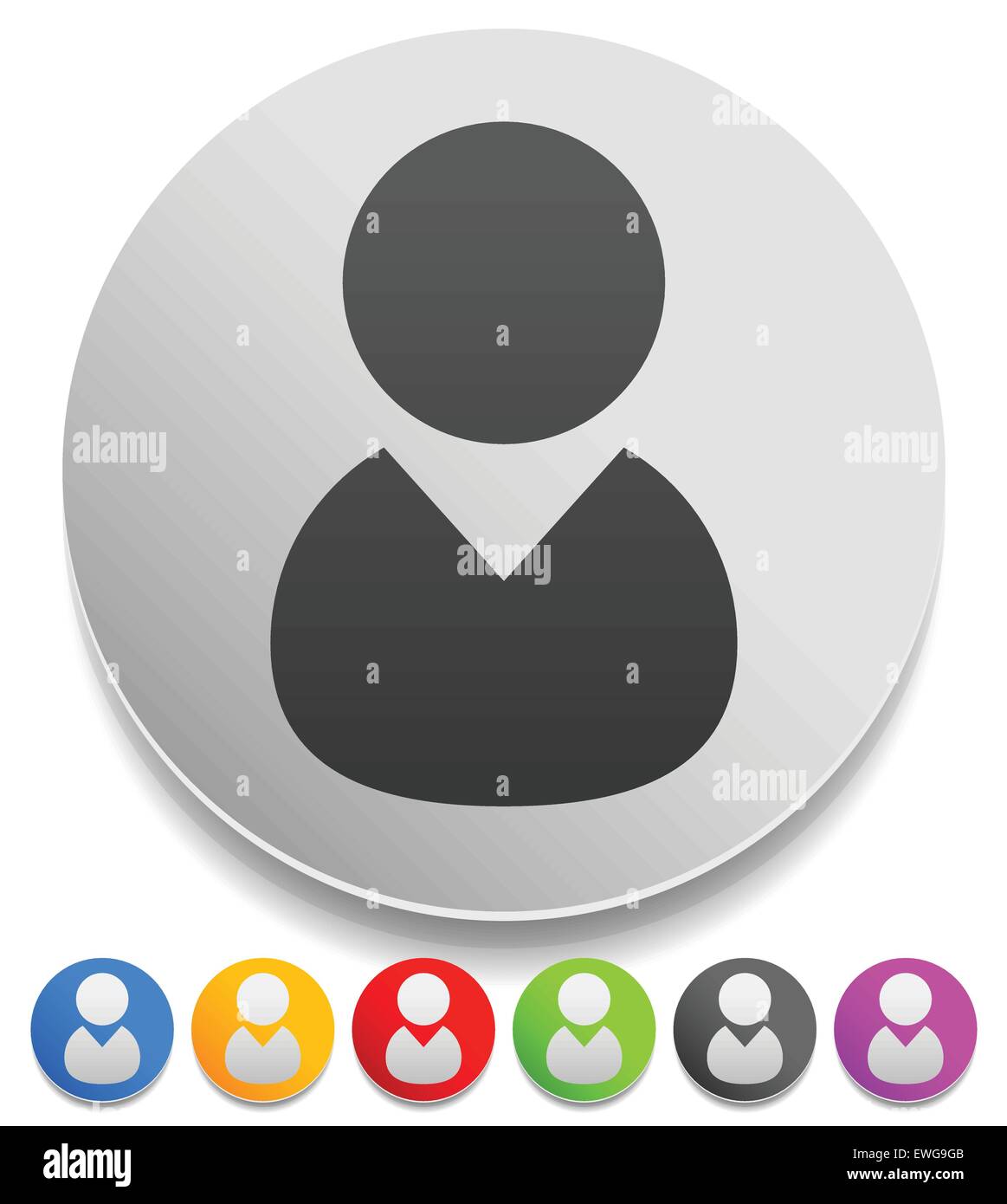 Character, user icon with various colors included Stock Vector Image ...