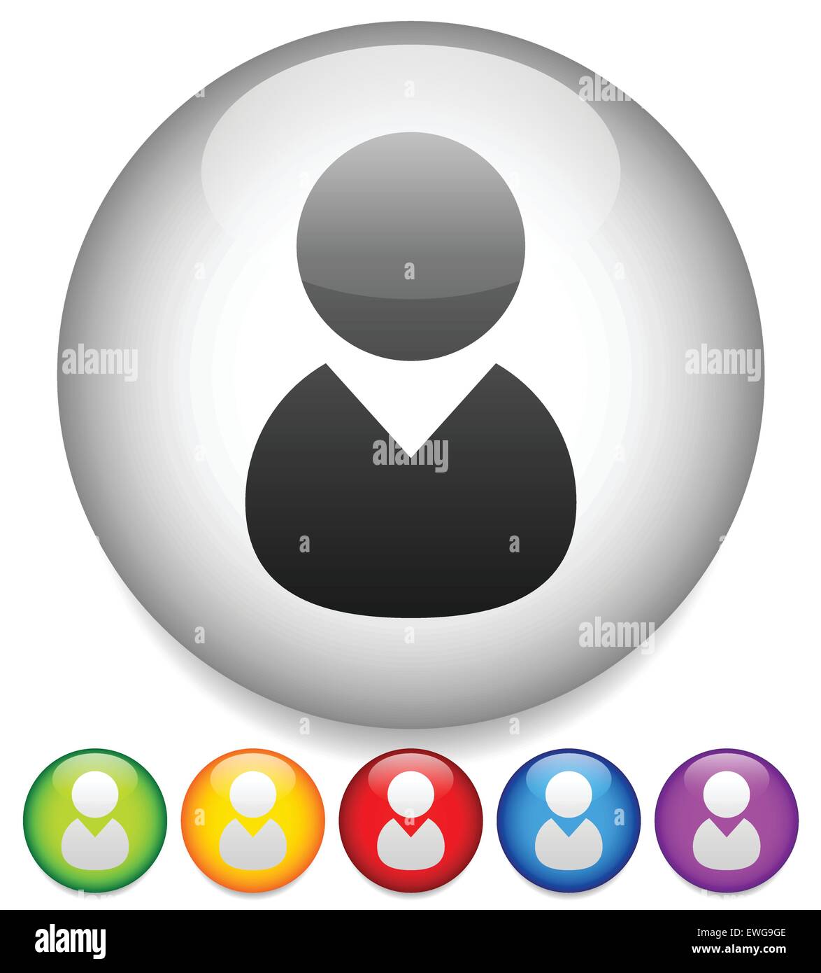 Character, user icon with various colors included Stock Vector Image ...