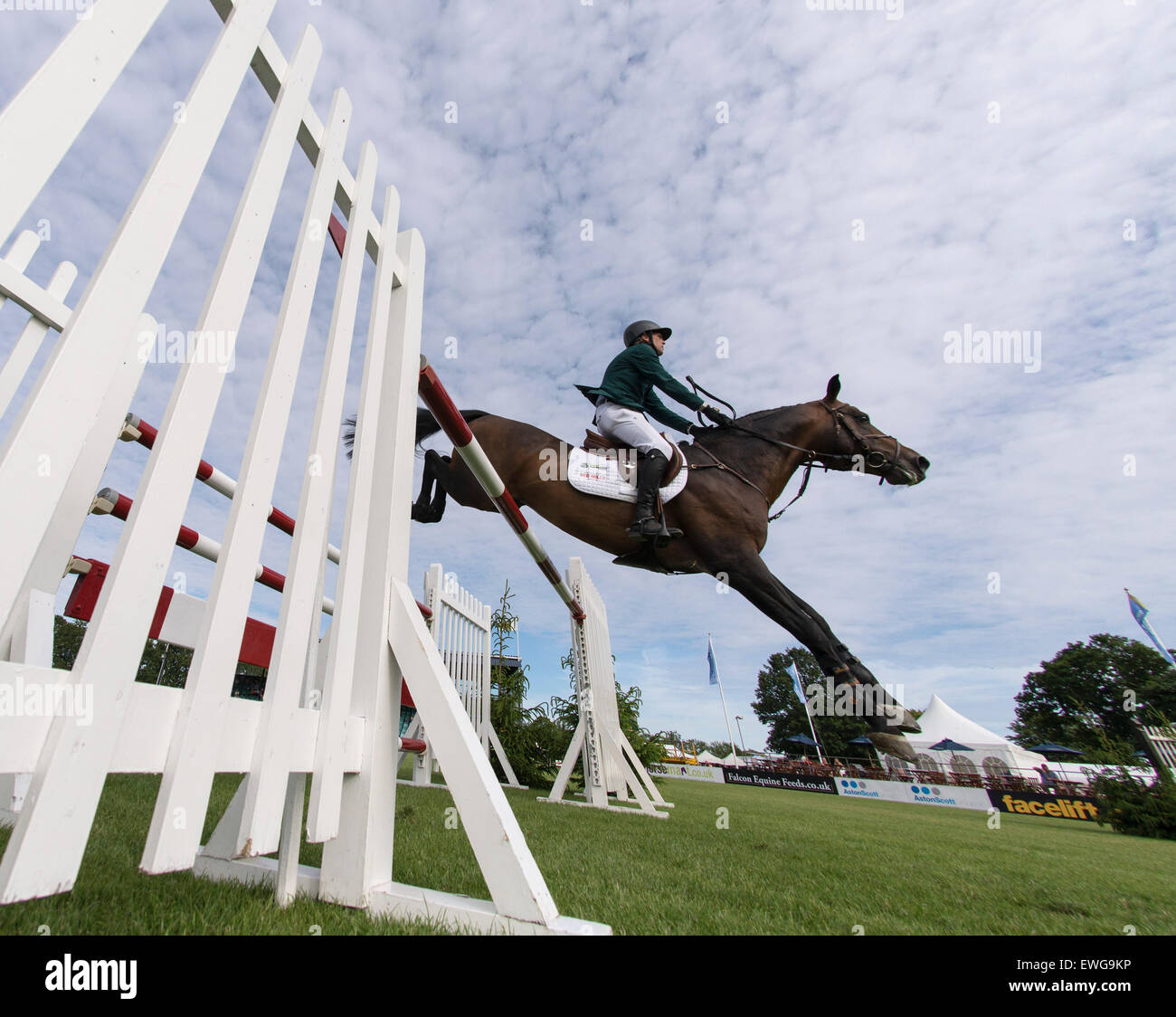 Hickstead, UK. 25th June, 2015. Shane BREEN [IRL] riding FARAO VAN T ...