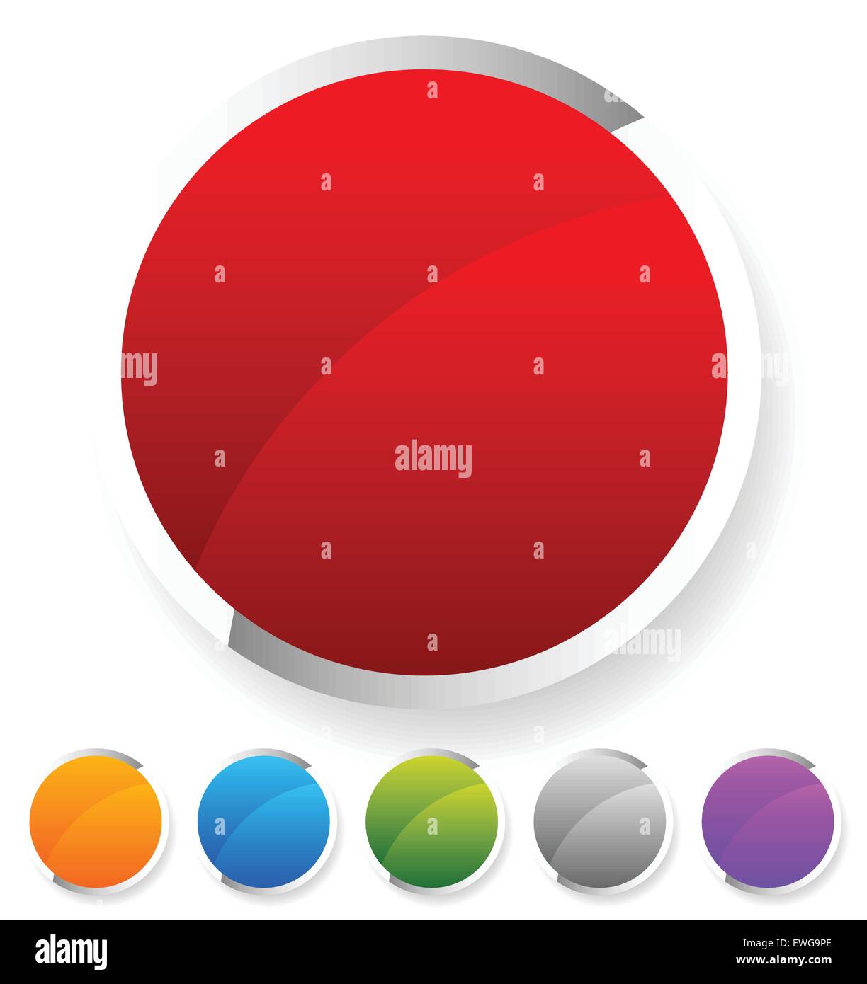 Empty circle buttons, badges. Colorful, bright design elements. Vector ...