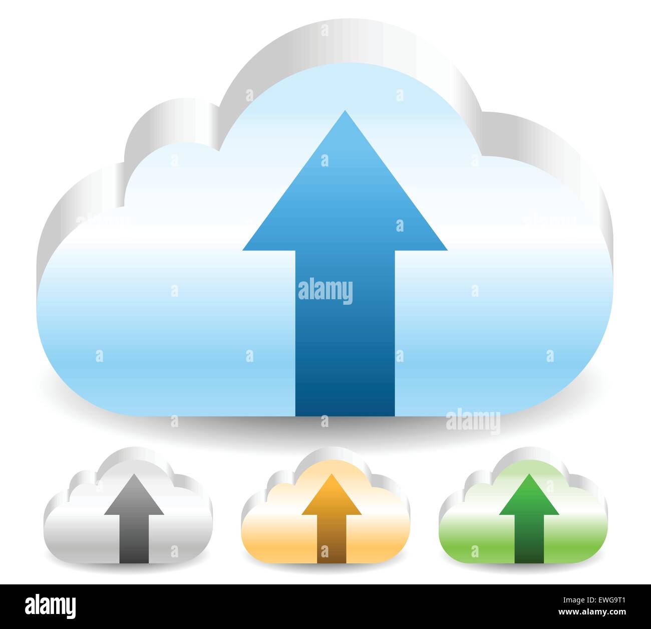 Cloud with upward arrow Stock Vector Images - Alamy