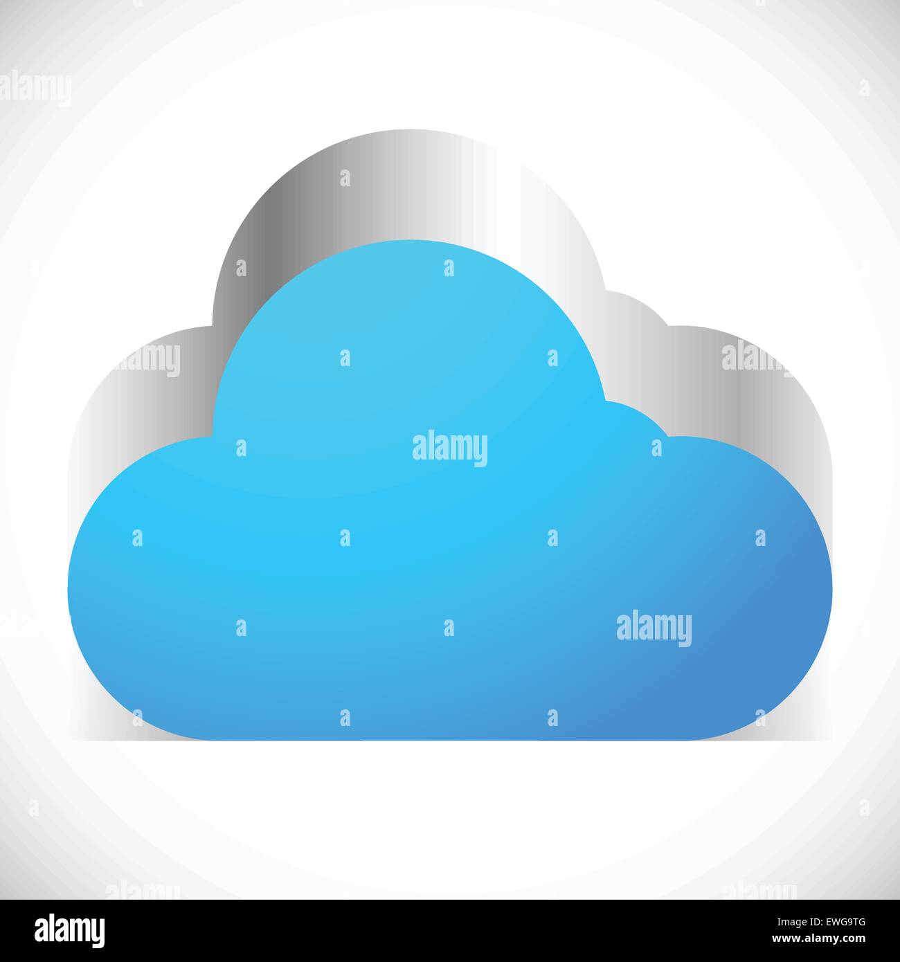 3d Cloud icon with metallic extrusion. Editable vector Stock Vector ...