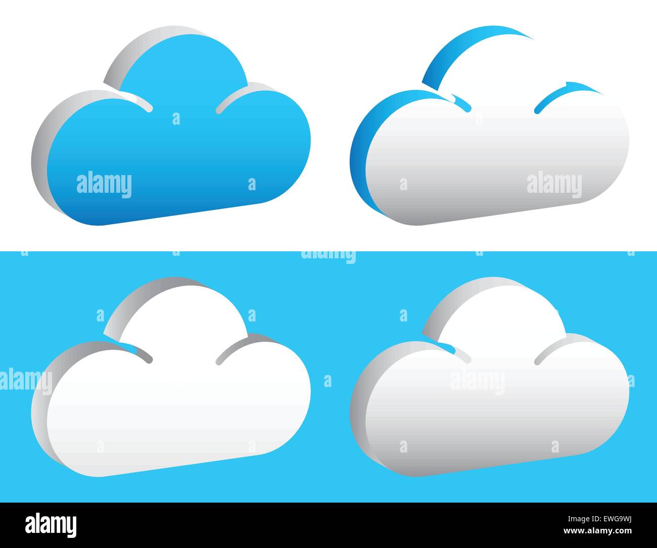 Editable cloud shapes vector graphics. Eps 10 Stock Vector Image & Art ...