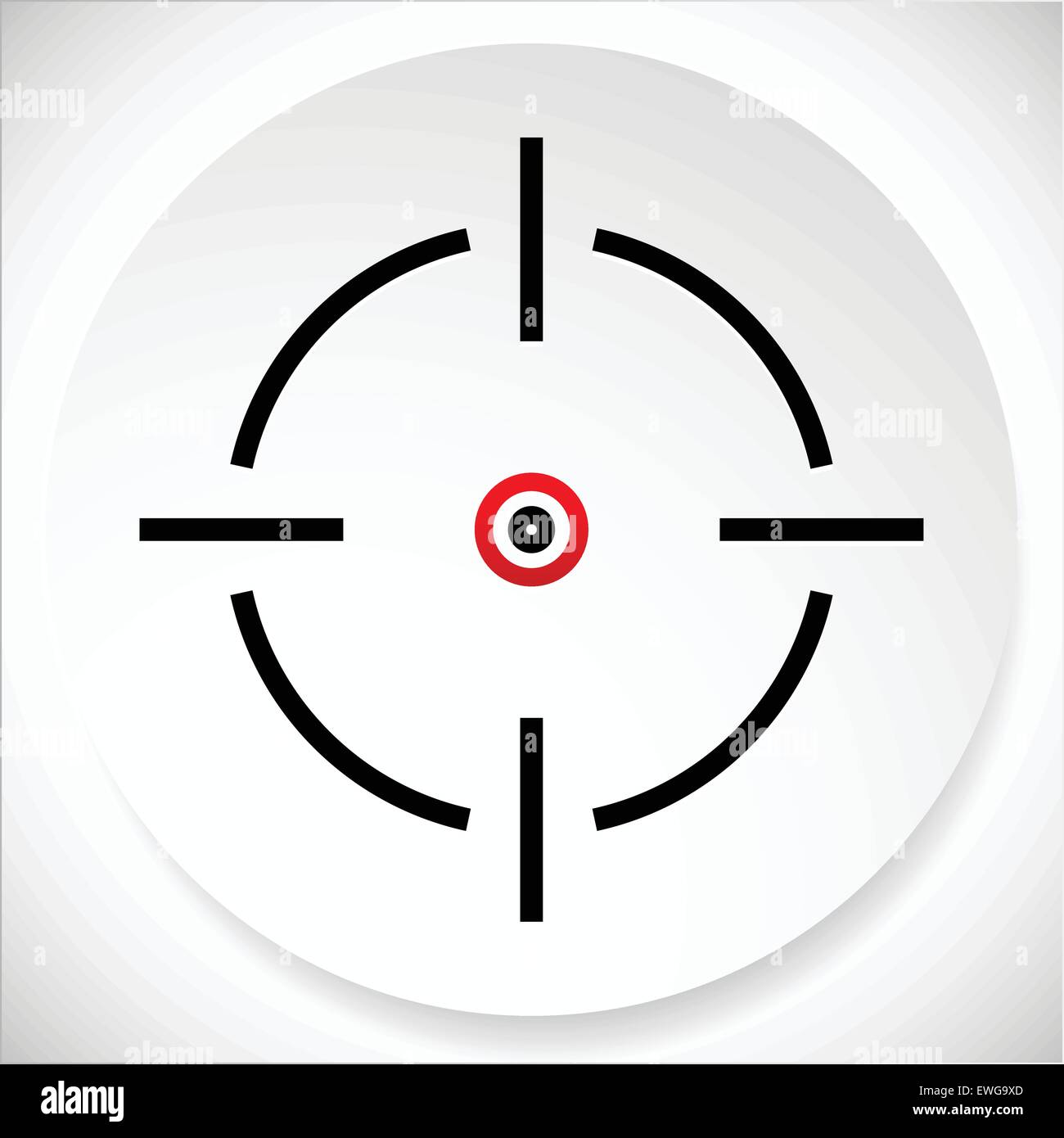 Cross-hair, reticle graphics on circle shape. Vector Stock Vector Image ...