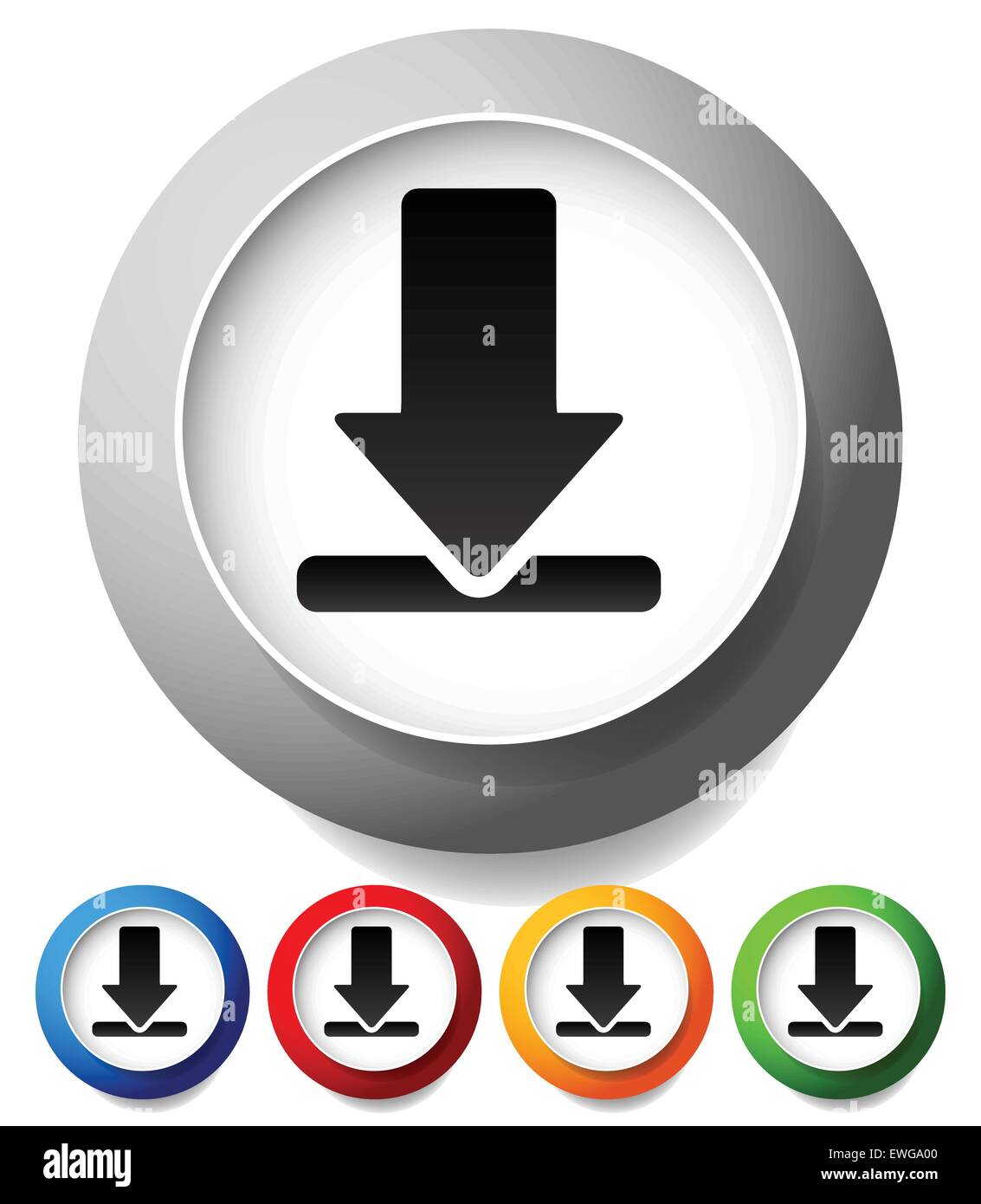 Download buttons, or icons. Editable vector Stock Vector Image & Art ...