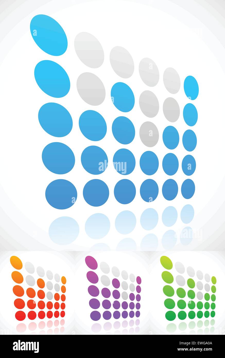 Dotted EQ, equalizer elements with perspective. Vector Stock Vector ...