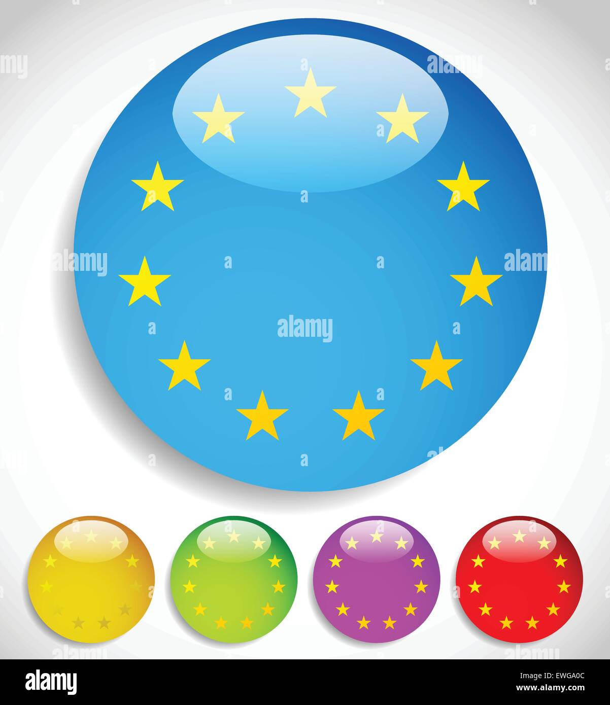 12 stars in circle for award, prize or certification concepts ...