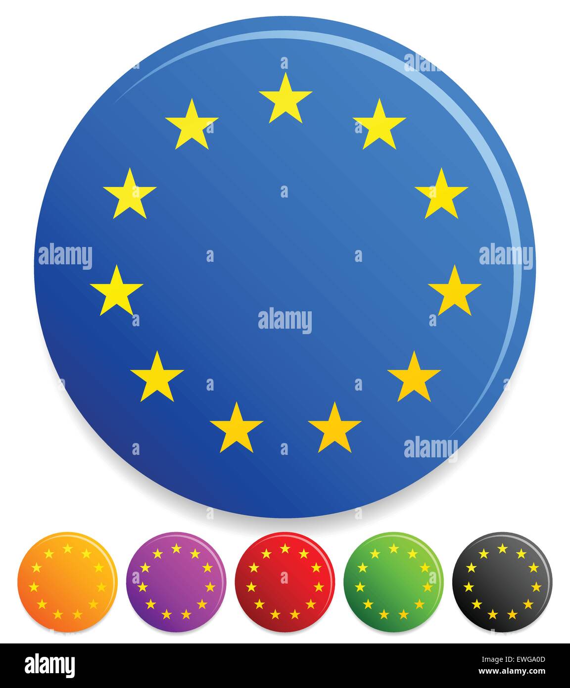 12 stars in circle for award, prize or certification concepts ...
