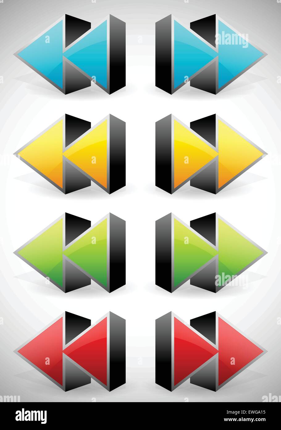 3d fast forward icons Stock Vector Images - Alamy