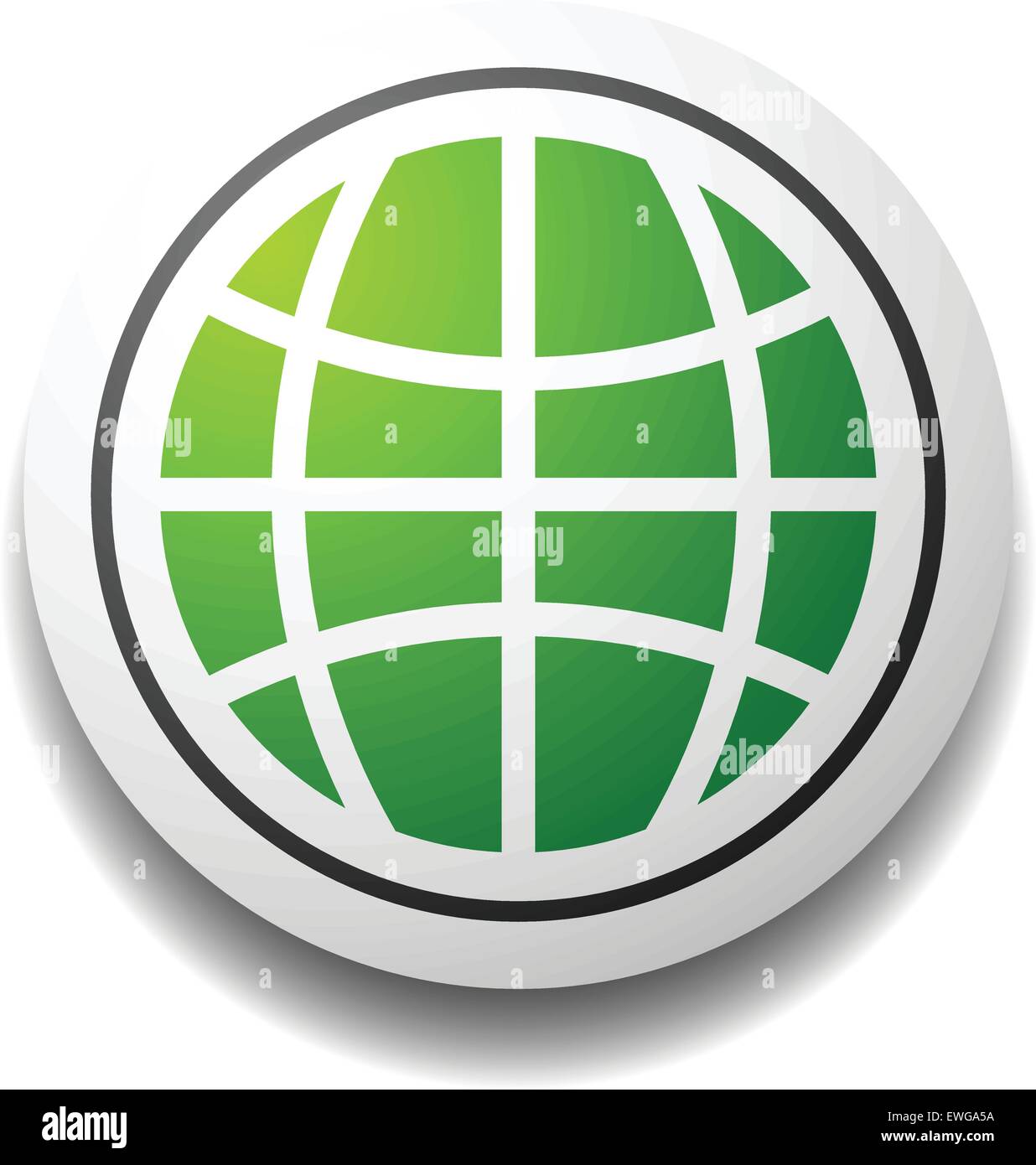 Green planet icon, symbol with grid, wireframe Stock Vector Image & Art ...