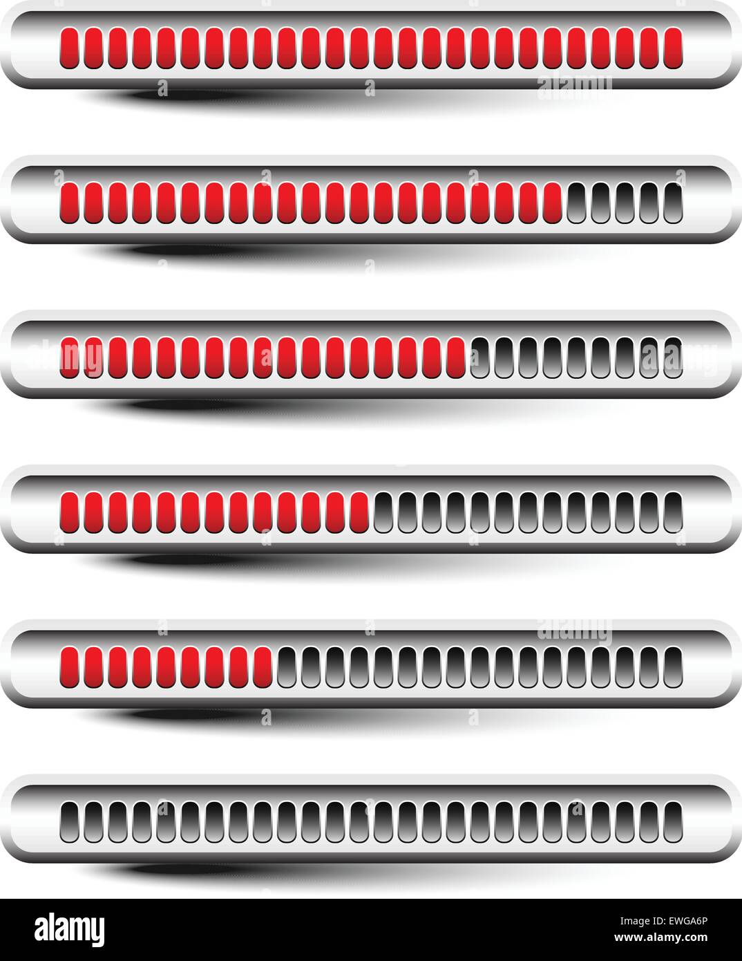 Horizontal progress loading bars red hi-res stock photography and ...