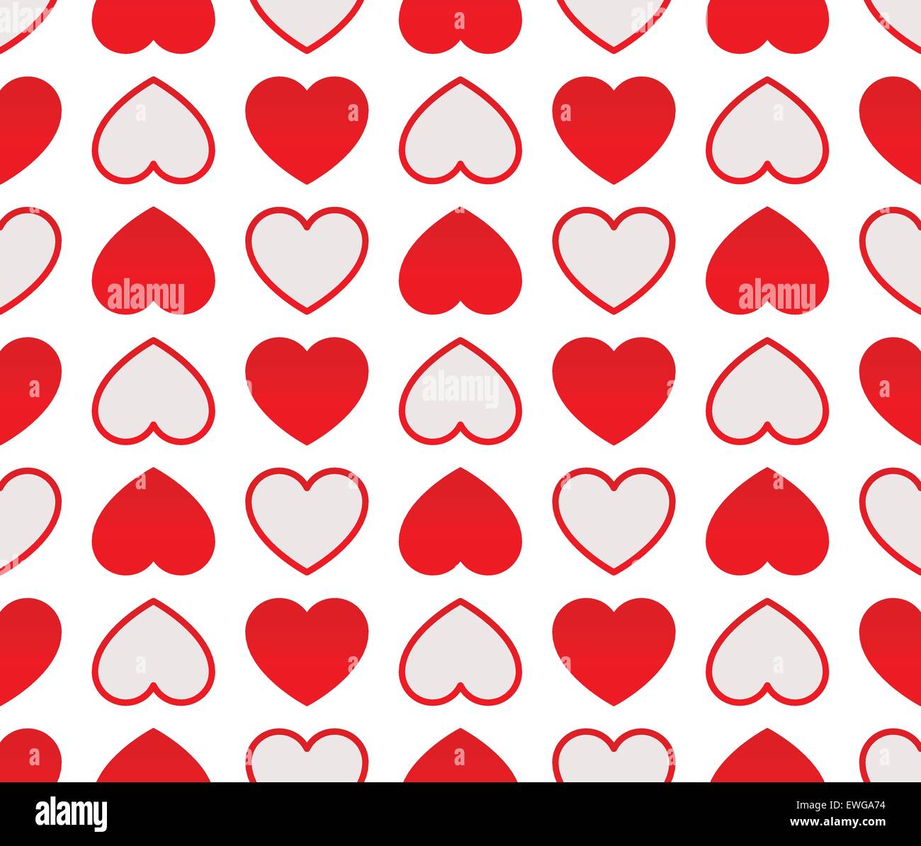 Repeatable heart pattern, heart background, vector graphics Stock ...