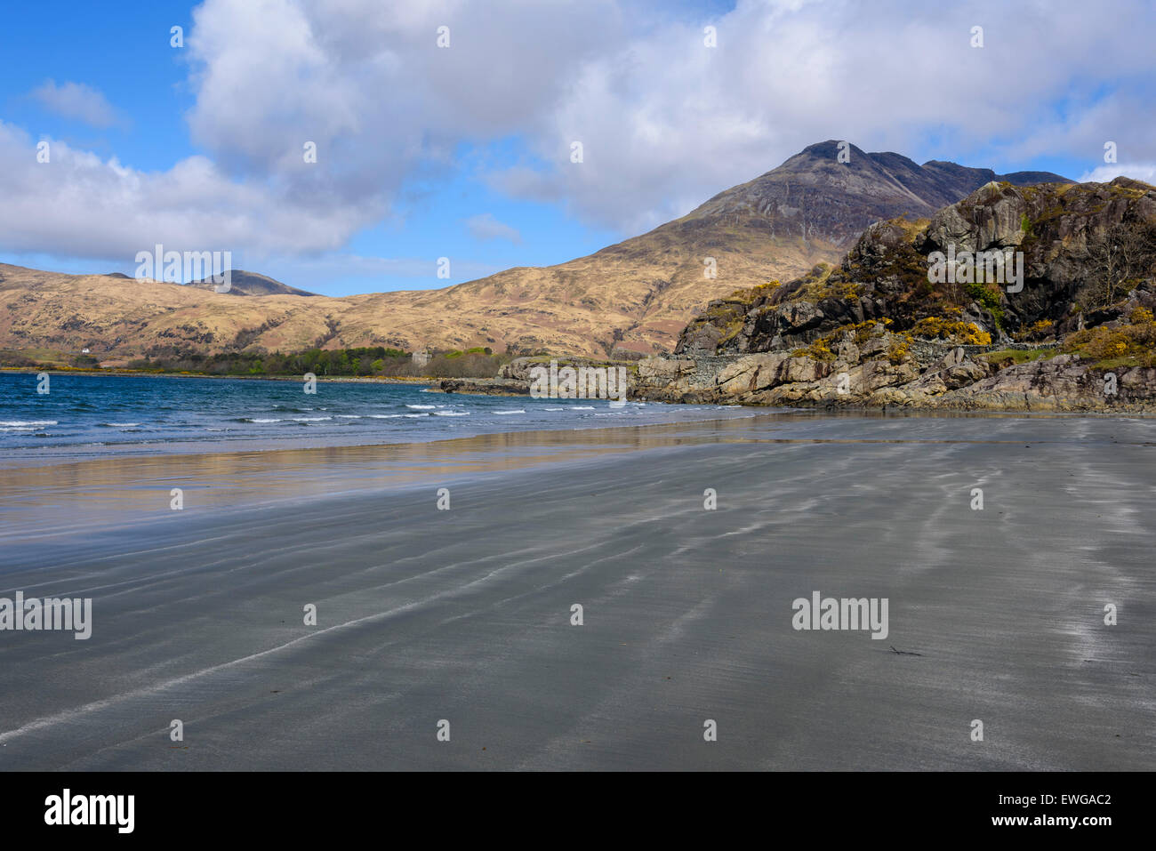 Laggan Sands, beach near Lochbuie, Loch Buie, Isle of Mull, Hebrides ...