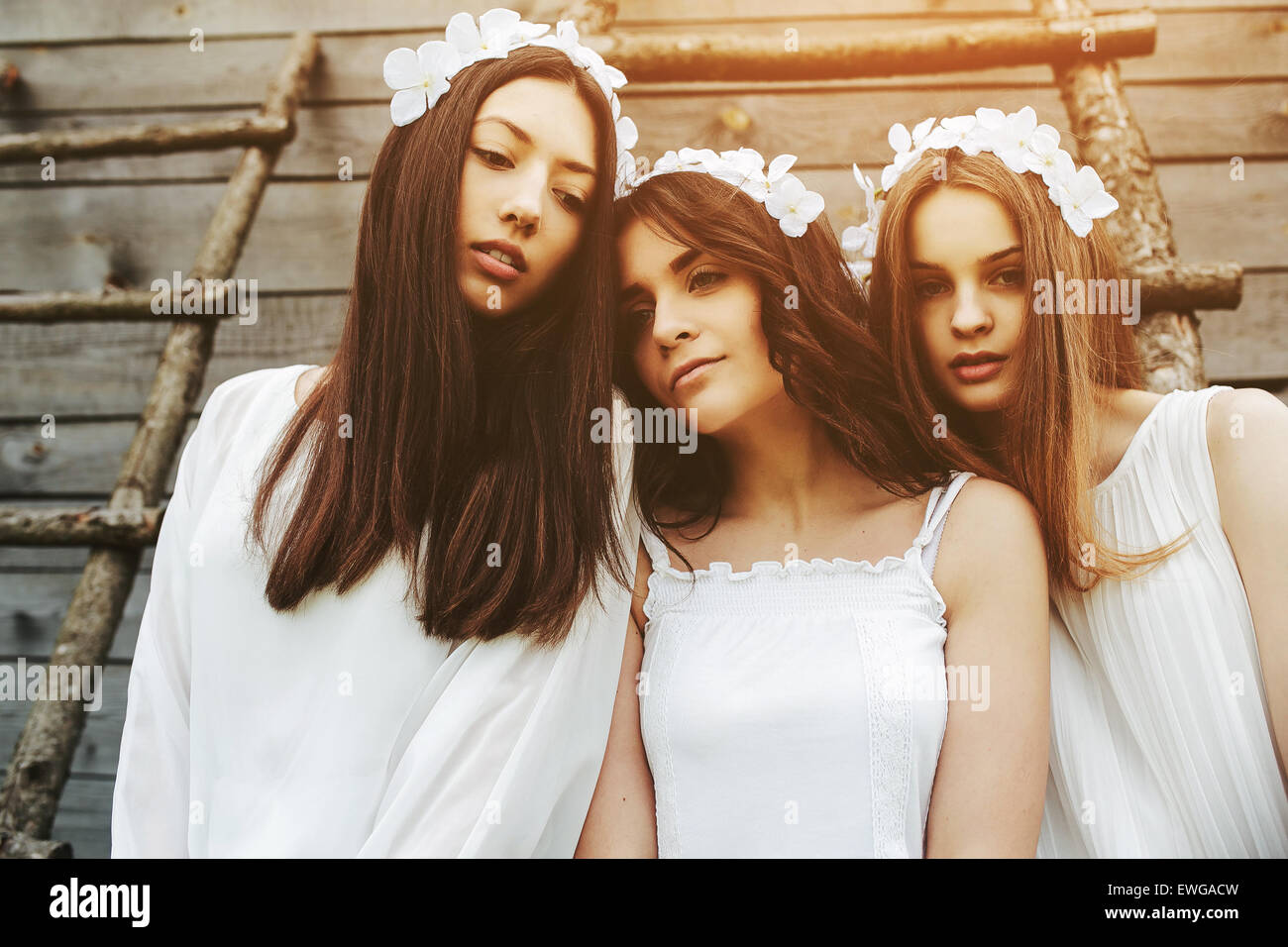 three beautiful girls Stock Photo - Alamy