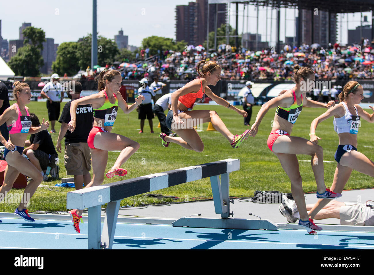 Women's 3000m Steeplechase at the 2015 Adidas NYC Diamond League Grand ...