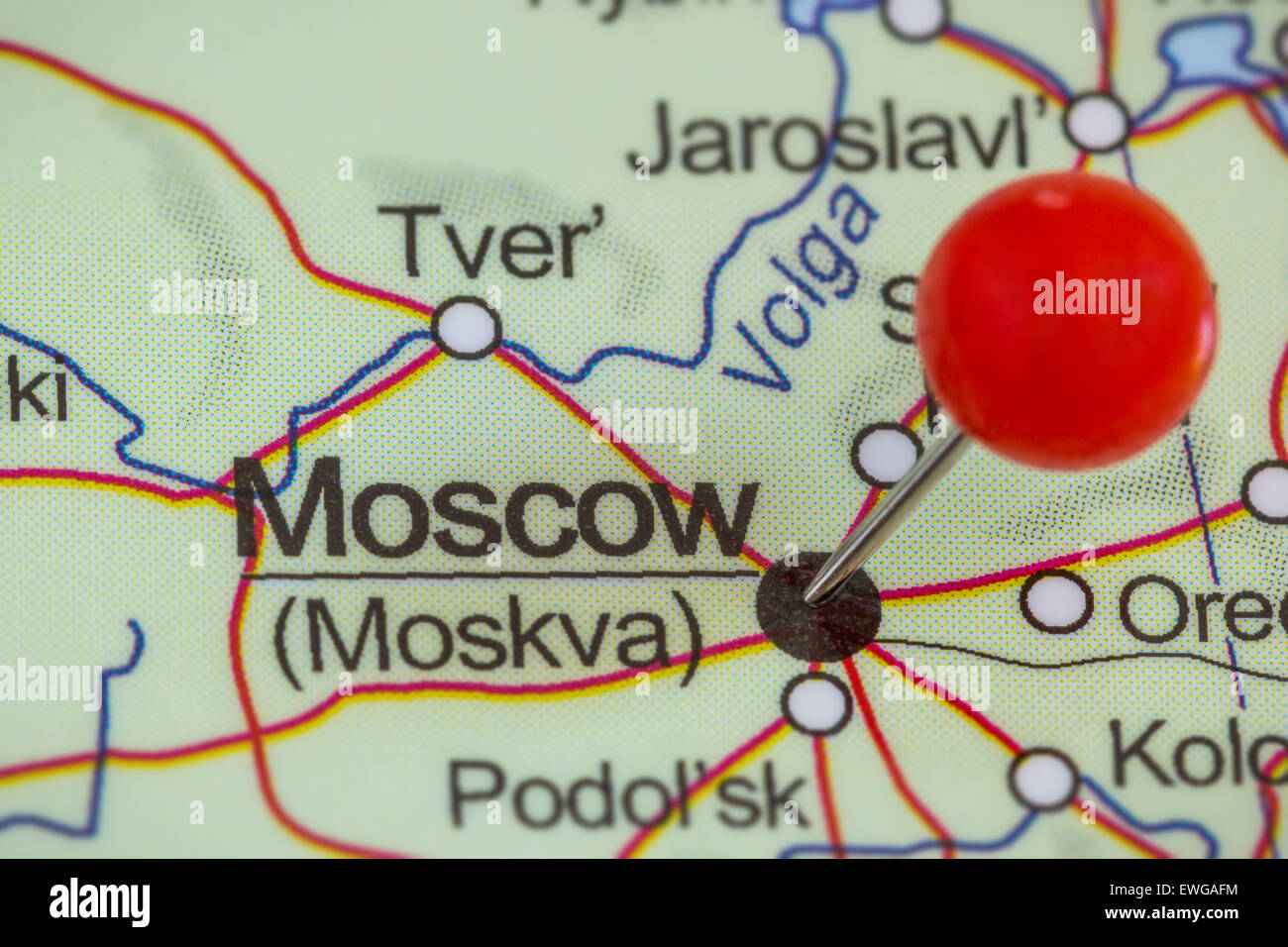 Map moscow city hi-res stock photography and images - Alamy