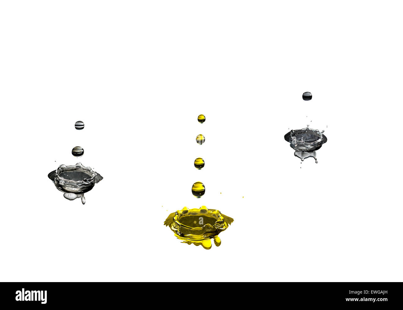 Dynamic water droplets Cut Out Stock Images & Pictures - Alamy