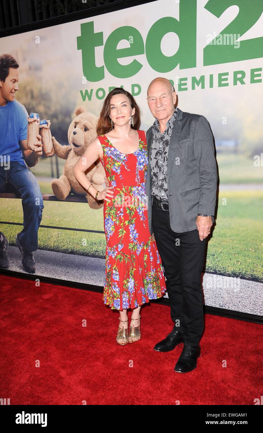 New York, NY, USA. 24th June, 2015. Sunny Ozell, Sir Patrick Stewart at ...