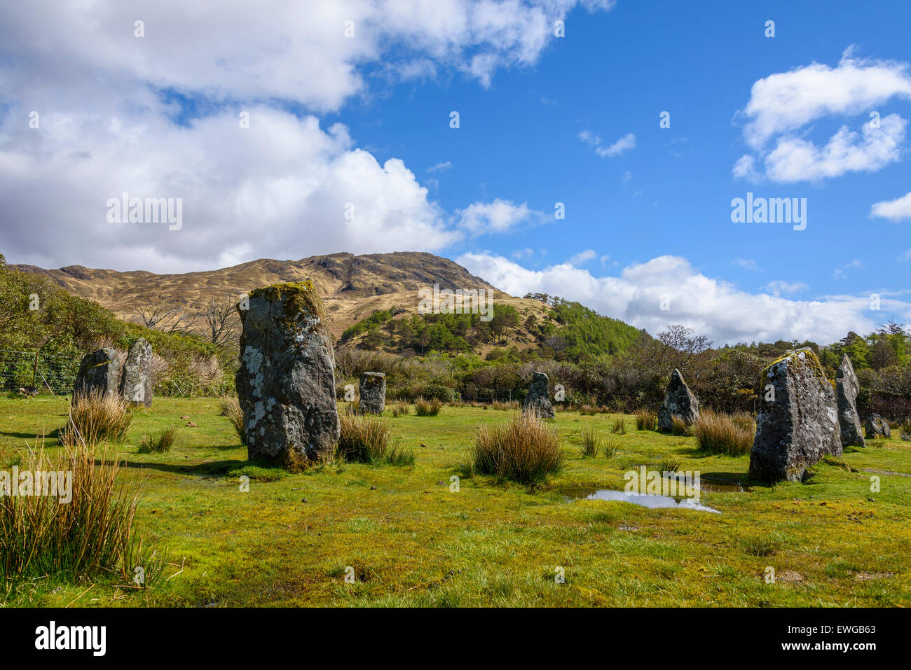 Prehistoric Stone Circle, Lochbuie, Isle of Mull, Hebrides, Argyll and ...