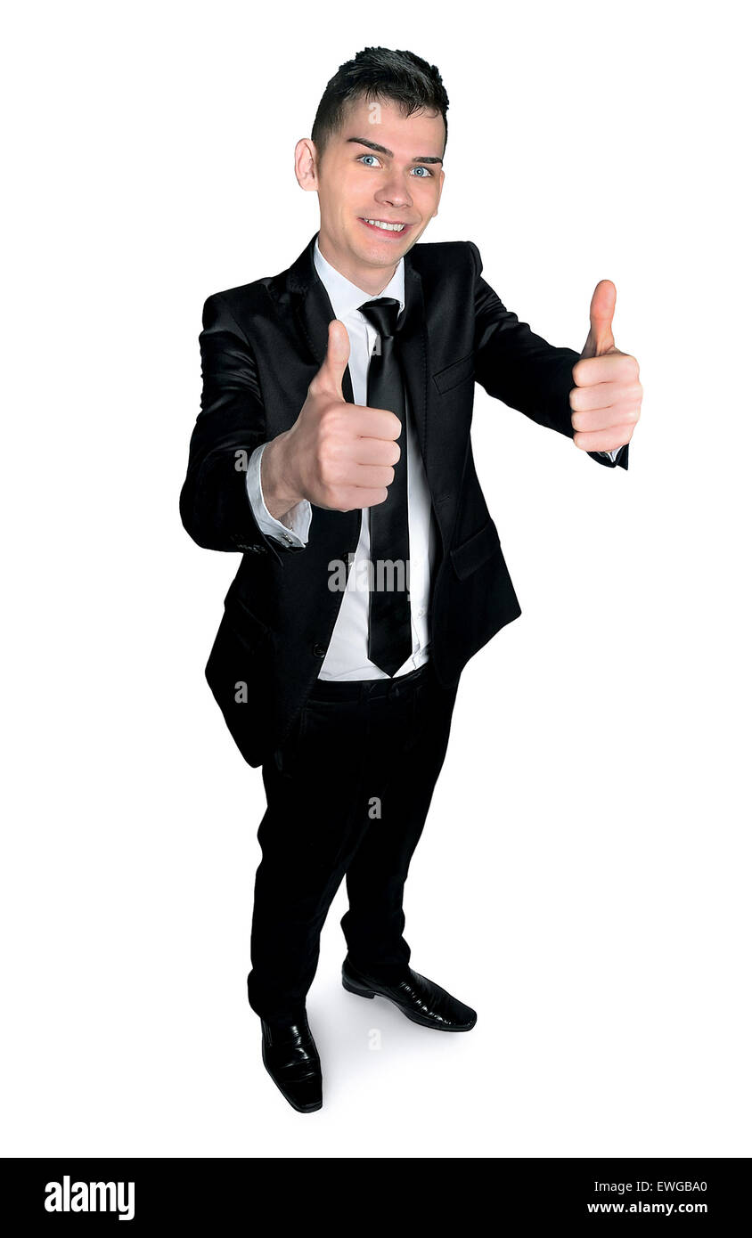 Business man showing ok sign Stock Photo - Alamy