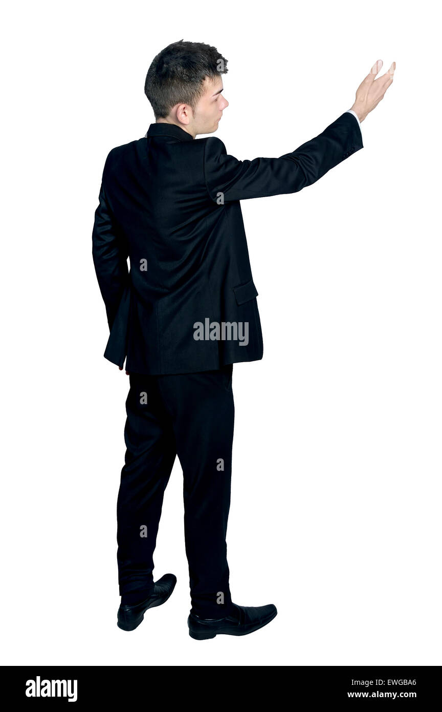 Confident black guy pointing Cut Out Stock Images & Pictures - Alamy