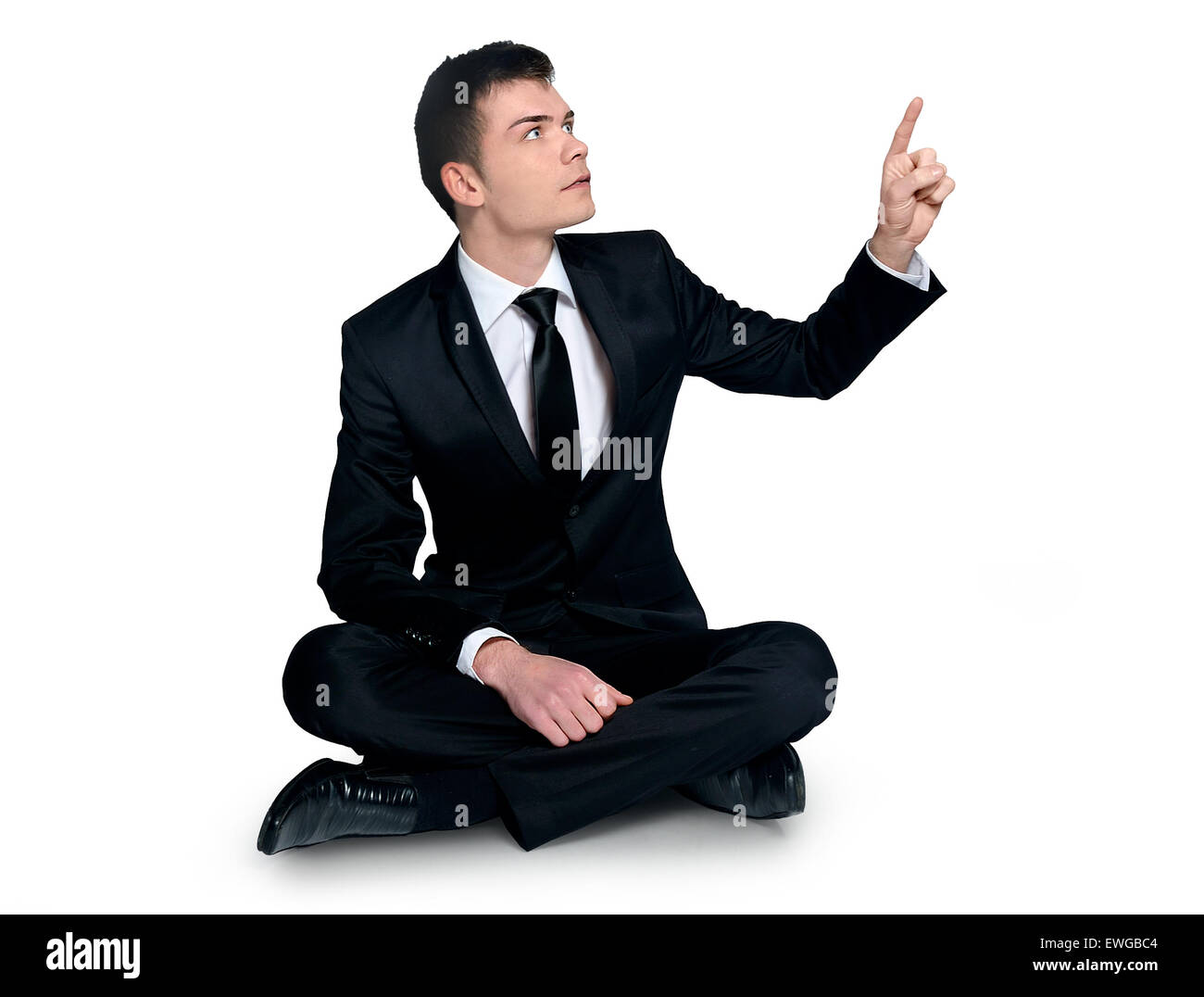 Man pointing something on Cut Out Stock Images & Pictures - Alamy