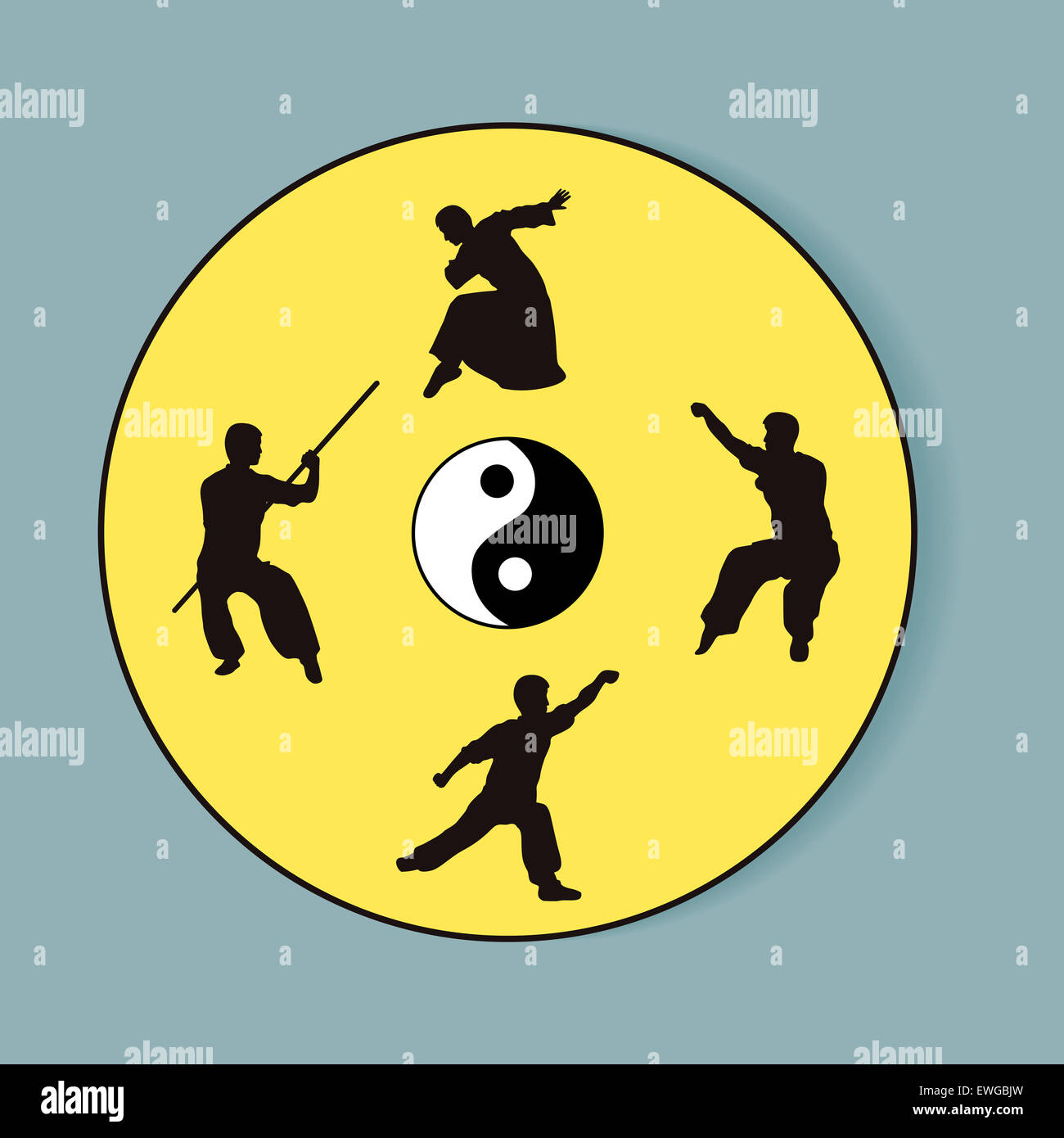 Set of images of various martial arts Stock Photo - Alamy