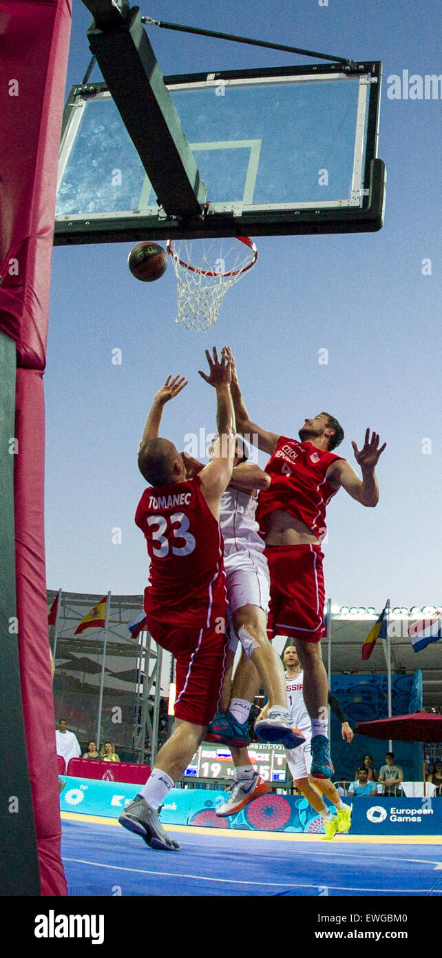 Baku, Azerbaijan. 25th June, 2015. From left: Jan Tomanec (CZE ...