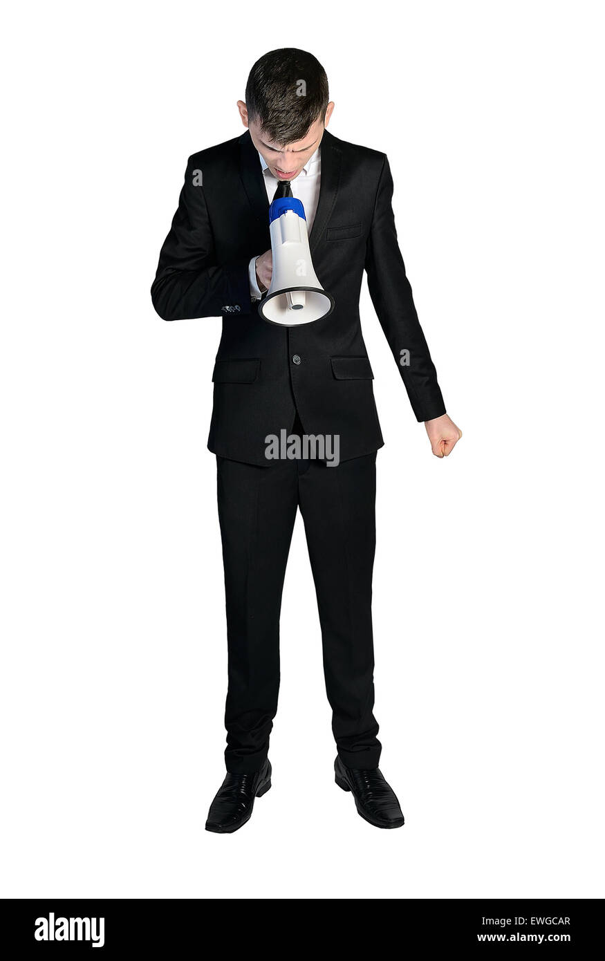 Man announce something loudspeaker hi-res stock photography and images ...